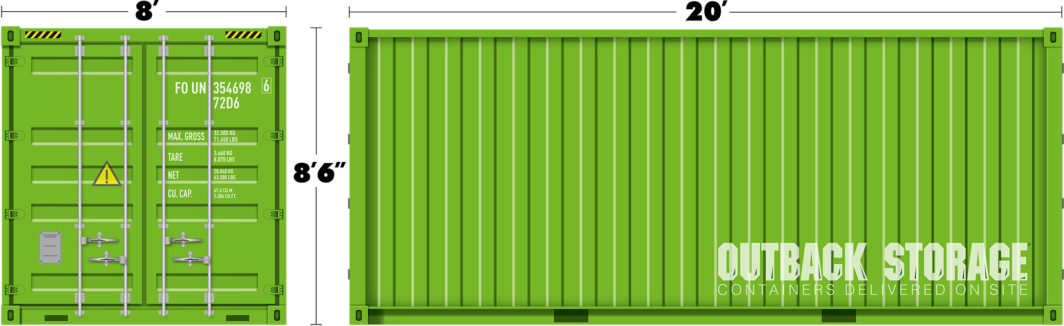 Container Dimensions | Outback Storage Containers