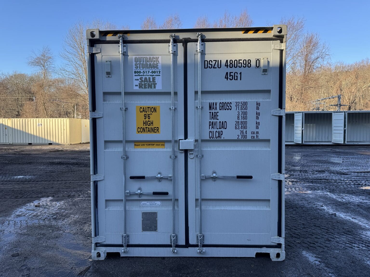 40′ x 8′ x 9.5′ Tall -New *High Cube Shipping/Storage Container – Wind ...